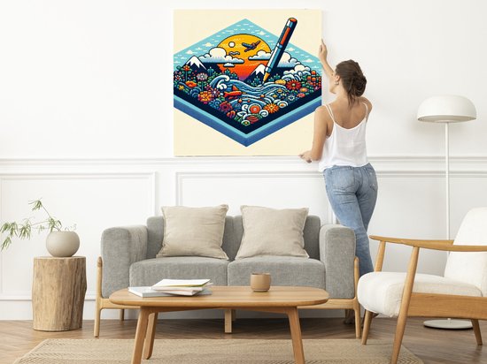 Pixel art relief schilderij | Pixelige reliefkunst: een kunstzinnige ...