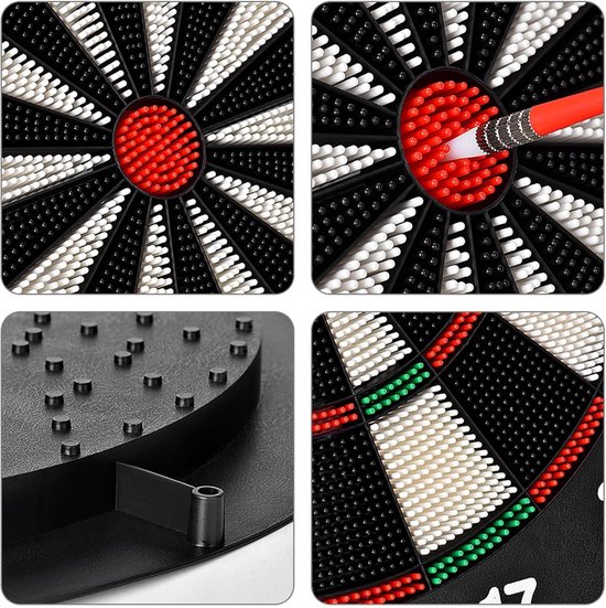 Safety Dart Board Set voor kinderen - 164 inch rubberen dartbord - 6 ...