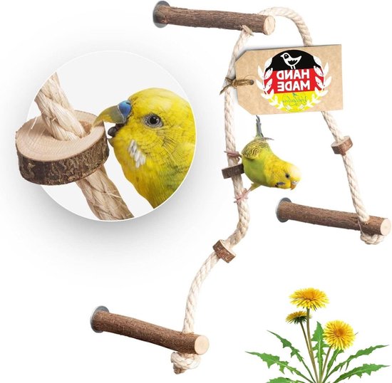 Vogelgaleria Spannend zittouw klimtouw - Geschikt voor parkieten en ...