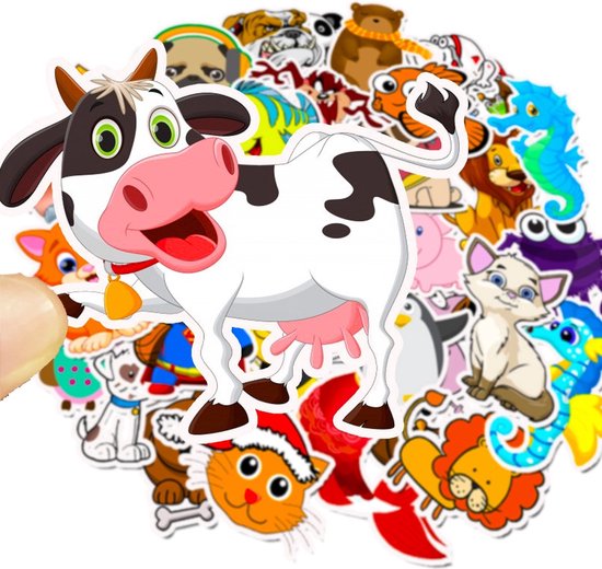 New Age Devi - 50 Grappige Dieren Stickers | Big-Eyed Stickers voor alle leeftijden |... | bol