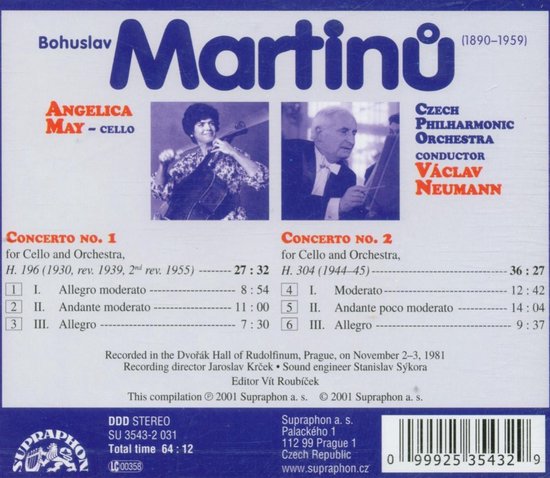 Angelica May, Czech Philharmonic Orchestra, Václav Neumann - Martinu ...