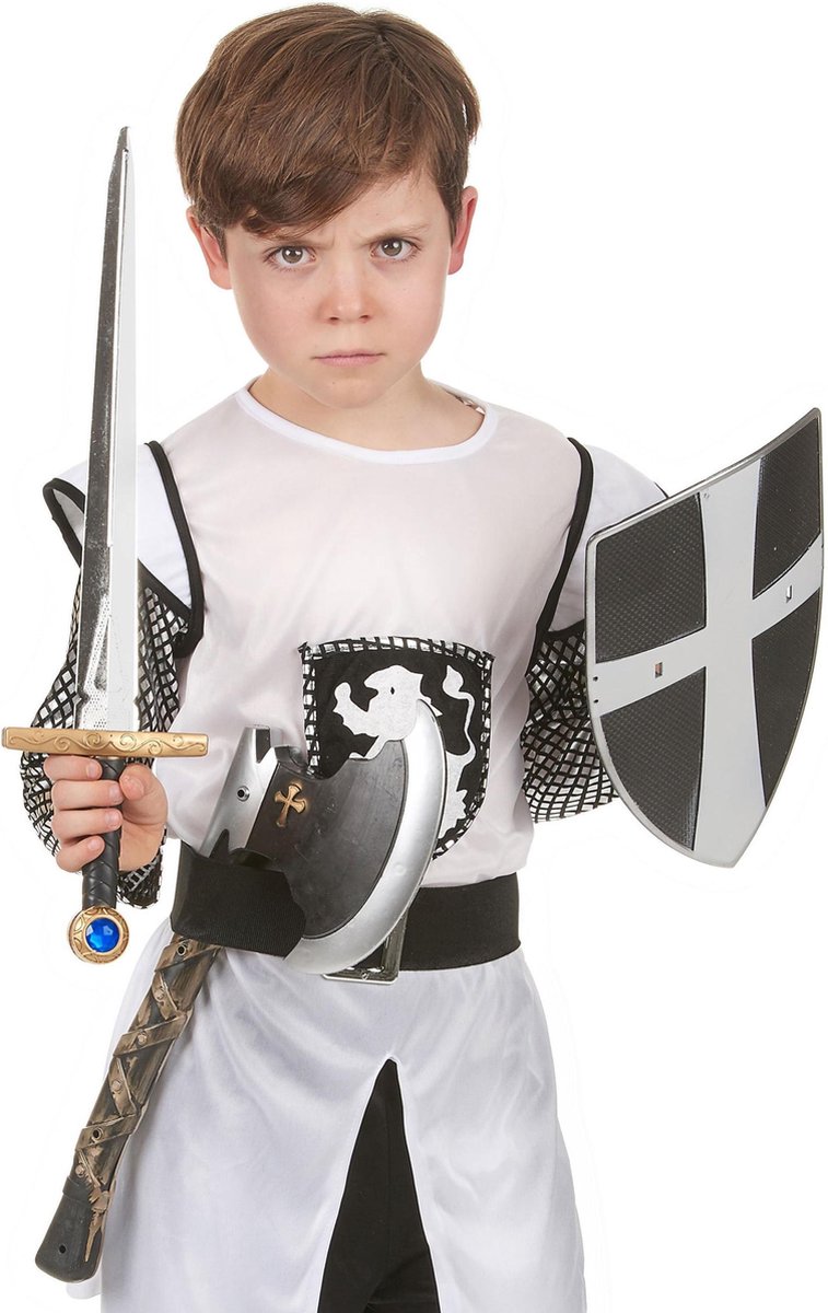 Schild, zwaard en bijl van middeleeuwse ridder - Verkleedattribuut ...