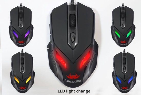 Sumvision Nemesis Zark Gaming muis - 7 LED kleuren - Game muis | bol
