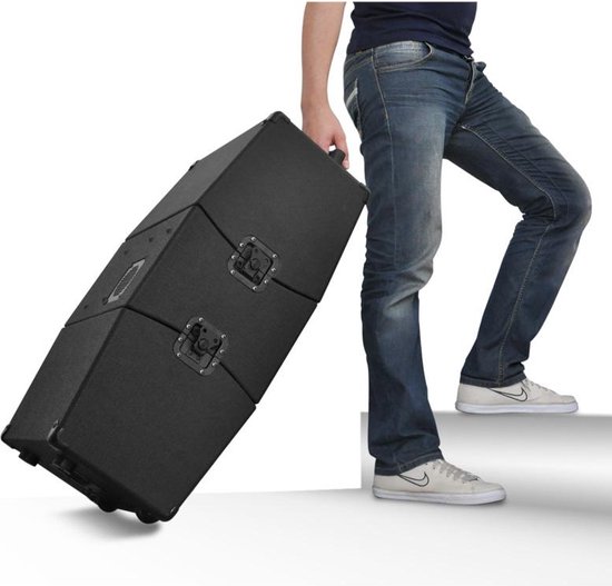 Mobiele geluidsinstallatie - Skytec PA-100USB - 2x 300W - Wieltjes en ...