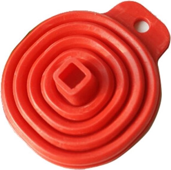 5 stuks Mini Draagbare siliconen anti-lek telescopische trechter (rood ...