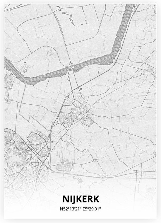 Nijkerk map - affiche A4 - style de dessin | bol.com