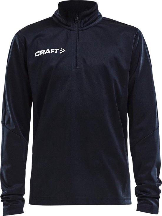 Craft Progress Halfzip Ls Tee Jr 1905639 - Black/White - 146/152 | bol