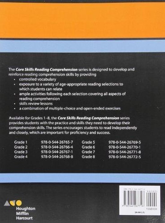 Core Skills Reading Comprehension, Grade 7 | 9780544267718 | Houghton Mifflin Harcourt... | bol