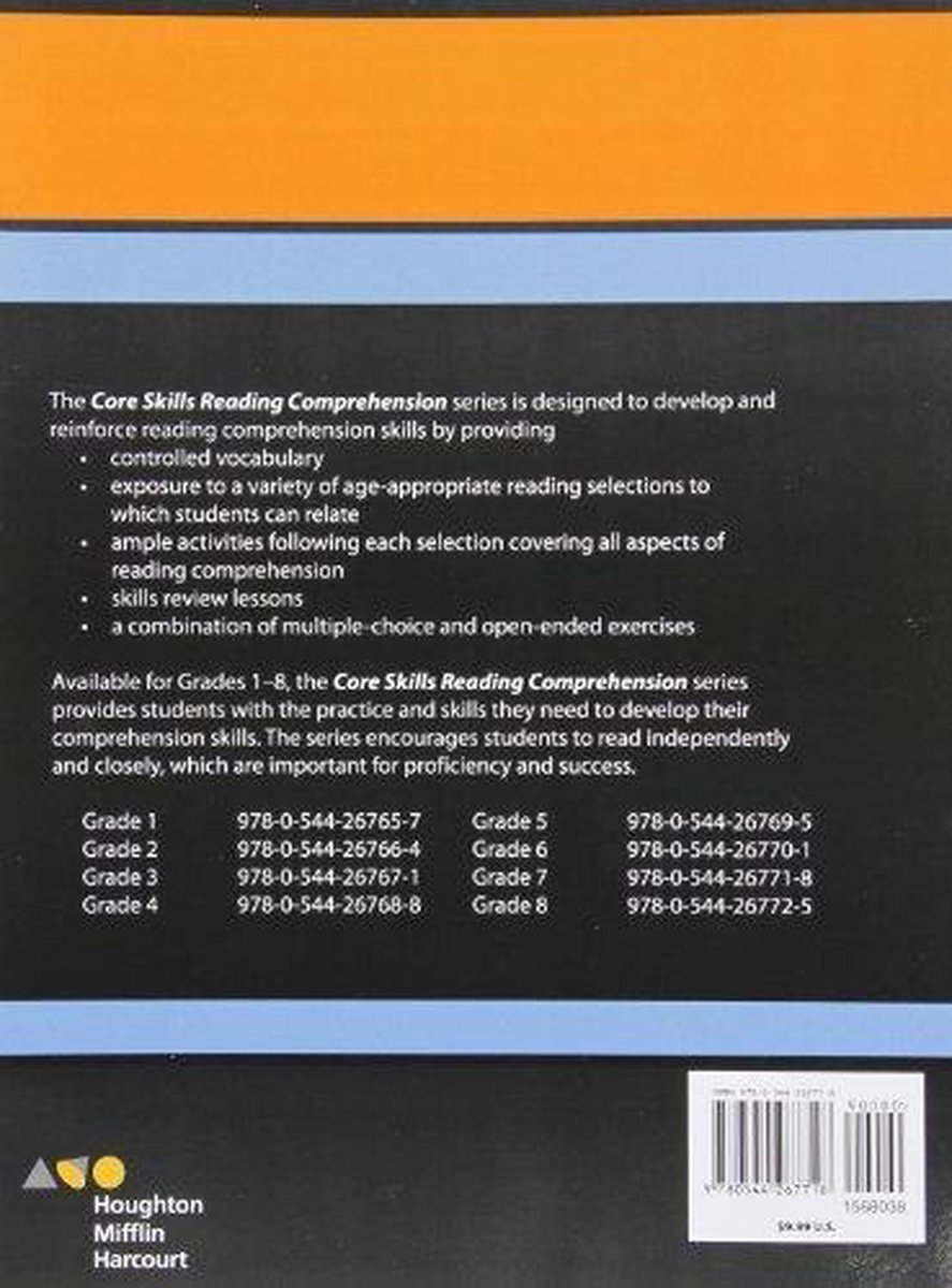 Core Skills Reading Comprehension, Grade 7 | 9780544267718 | Houghton Mifflin Harcourt... | bol.com