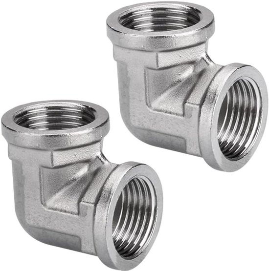 RVS buisfittingen in 90 graden hoek, DN25 boog, 1 inch elleboog - 2 ...