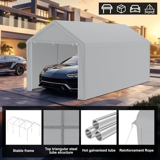Robuuste Garage Tents & Carport 3x6m voor Auto, SUV en Opslag | bol