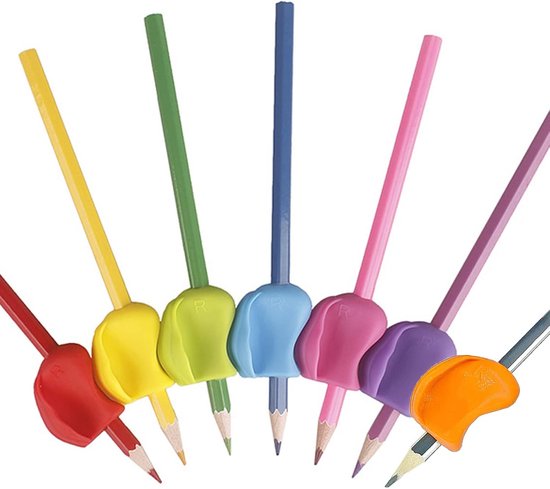 Set van 7 Ergonomische Potloodgrepen voor Correcte Houding en ...