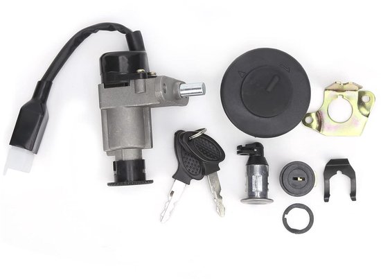 Ignition Switch Assembly 4 Wire - Gas Scooter 139QMB - GY6 Chinese ...