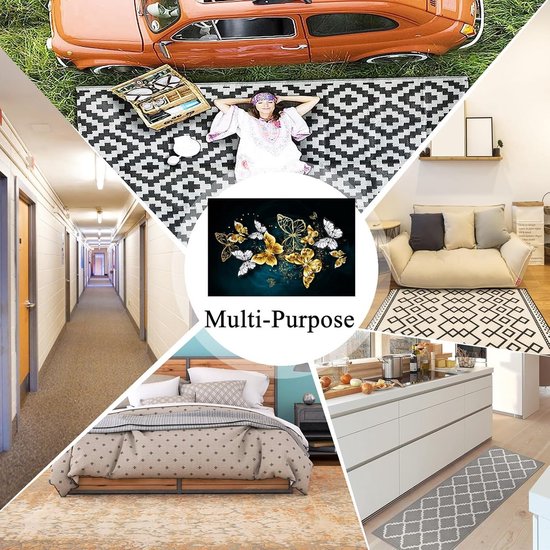 Lange Vloerkleed Runner 50x60 cm met Moderne Penseelstreken voor Hal ...