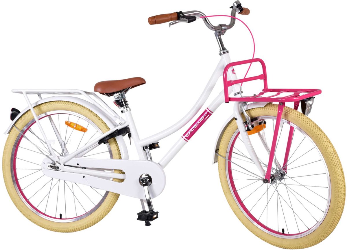 Volare Excellent Kinderfiets - Meisjes - 24 inch - Wit | bol.com