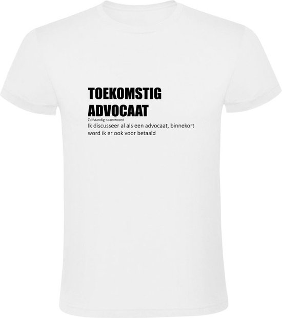 Toekomstig advocaat Heren T-shirt - discussie - grappig - woordenboek | bol