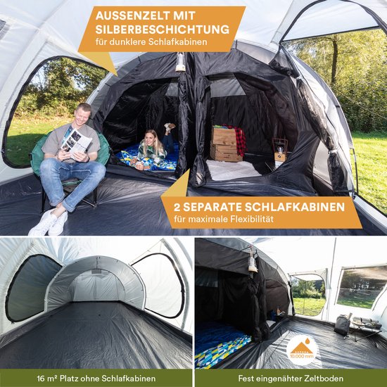 Skandika Simo 5 Tent – Tenten – Campingtent – Voor 5 personen – 3 ...