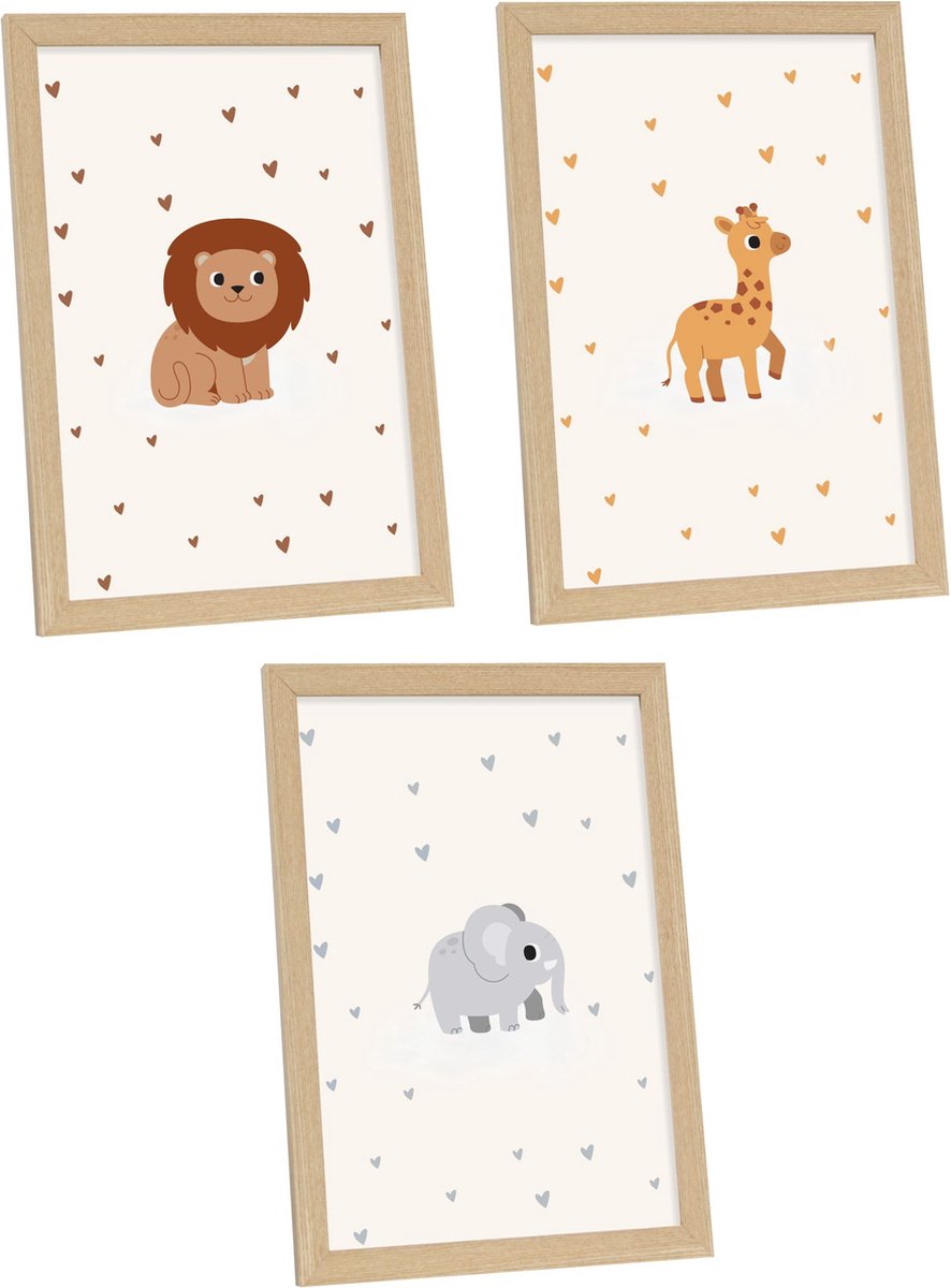 Deknudt Frames - ingelijste poster voor kinderkamer - 3 posters in ...