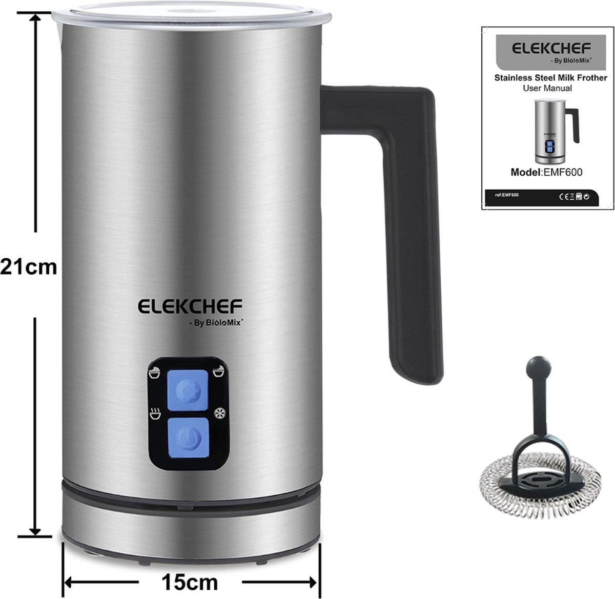 Melkopschuimer Electrisch Koud En Warm - Opschuimer Voor Melk 4 In 1 ...