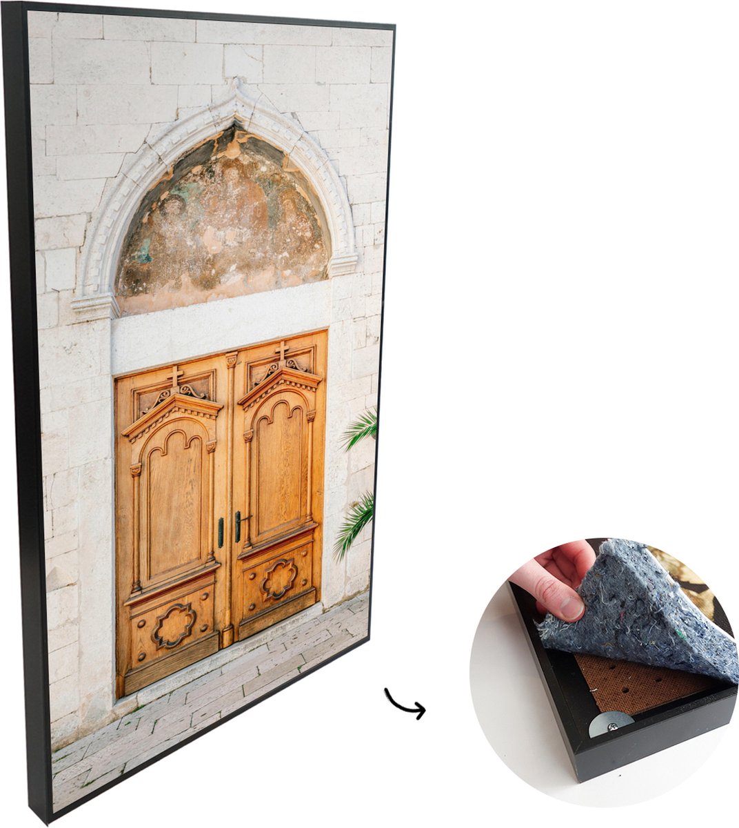 Deur - Muur - Architectuur - Stenen - Hout | bol.com