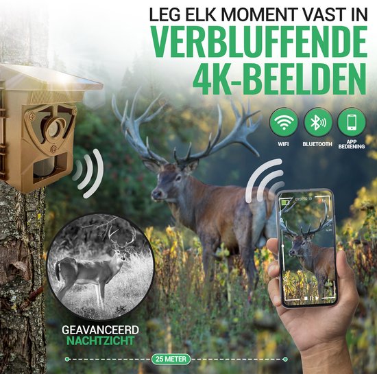 Berrot Wildcamera met Nachtzicht en Wifi - 60MP & 4K Ultra HD ...