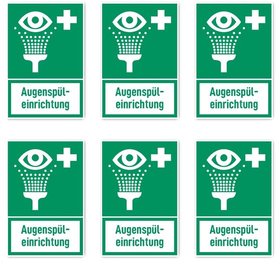Veiligheidspictogram Oogspoelapparaat - Nooddouche Sticker - Veiligheid ...
