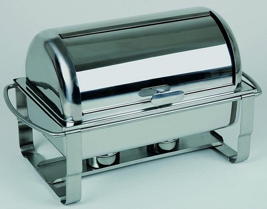 Professionele RVS Chafing Dish Set met Roldeksel en Waterbad - 9 Liter ...