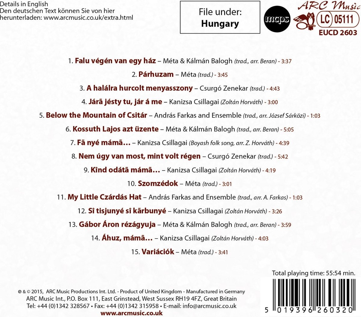 Various Artists - Discover Music From Hungary With Arc Music (CD ...