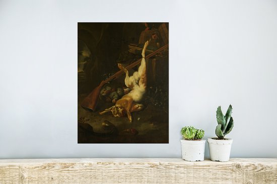 Butin de chasse au lièvre mort - Peinture de Melchior d'Hondecoeter ...