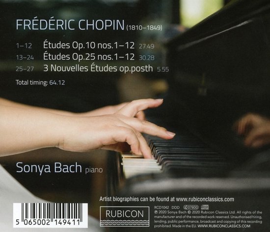 Sonya Bach - Chopin Études Sonya Bach (CD), Sonya Bach | Muziek | bol