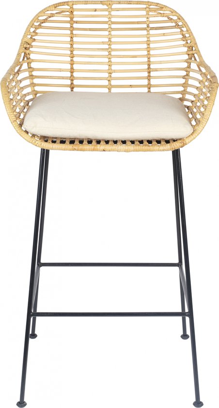 Rotan Barkruk Tiger 97 X 52 Cm Staal/rotan Naturel 2-delig | bol.com