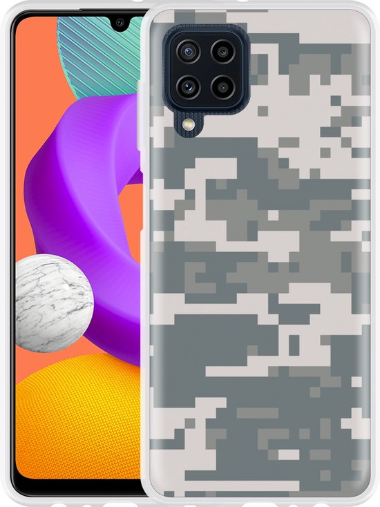 Hoesje Geschikt voor Samsung Galaxy M22 Army Digi Camouflage | bol