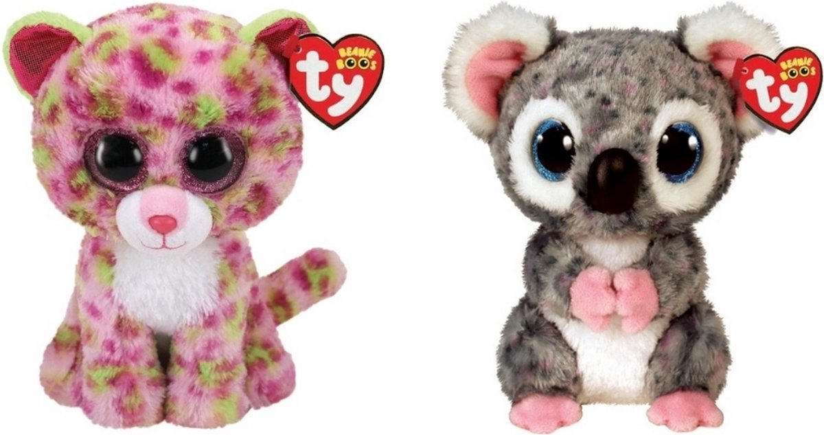 Ty - Knuffel - Beanie Boo's - Lainey Leopard & Karli Koala | bol.com