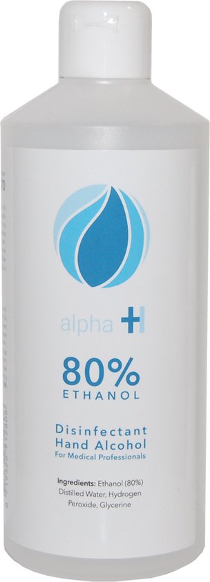 Alpha H Desinfecterende Handalcohol 80% 500ML Volgens WHO normen | bol
