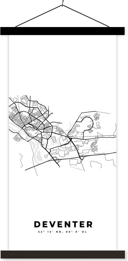 Posterhanger incl. Poster - Schoolplaat - Nederland – Deventer – Stadskaart – Kaart –... | bol