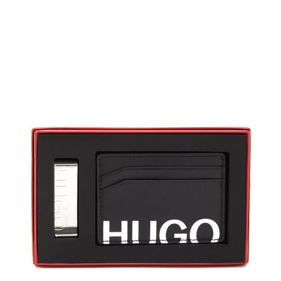 Hugo Boss Heren pasjeshouder Leer - zwart | bol.com