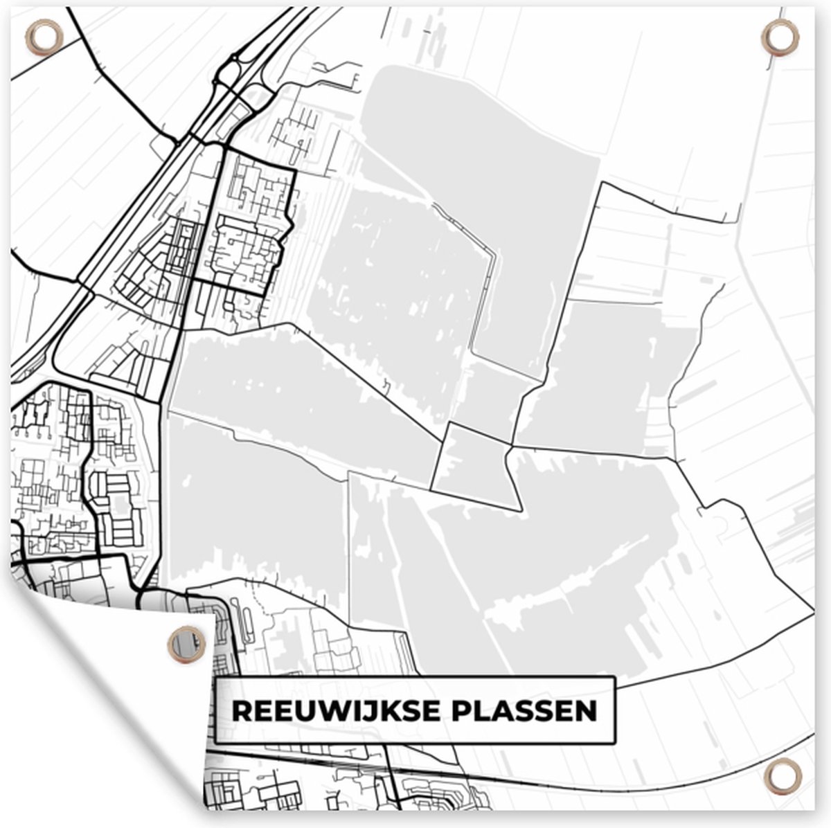 Tuindoek Plattegrond - Nederland - Stadskaart - Kaart - Reeuwijkse ...