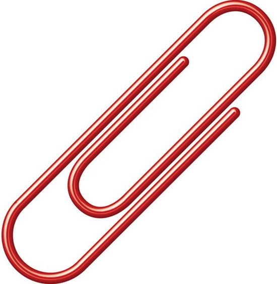 paperclips 26 mm staal rood 100 stuks | bol.com