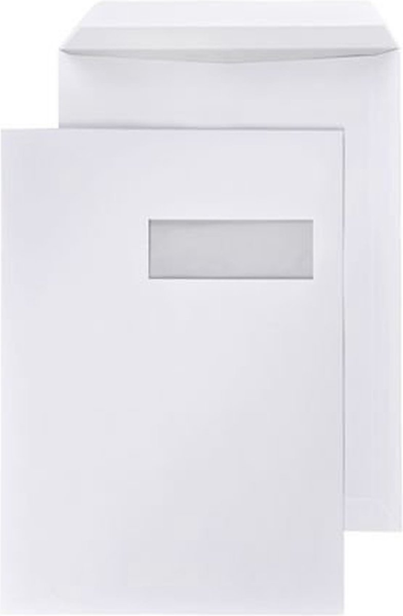 DULA - C4 Enveloppen A4 formaat wit - Venster rechts - 229 x 324 mm ...