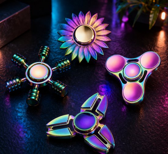 Metalen Fidget Spinner - Fidget toys - Sensorisch speelgoed - Six blade ...