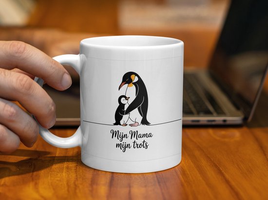 Mok Mijn Mama mijn trots Pinguïn Moederdag Cadeau | Lieve Mama Kind Mok ...