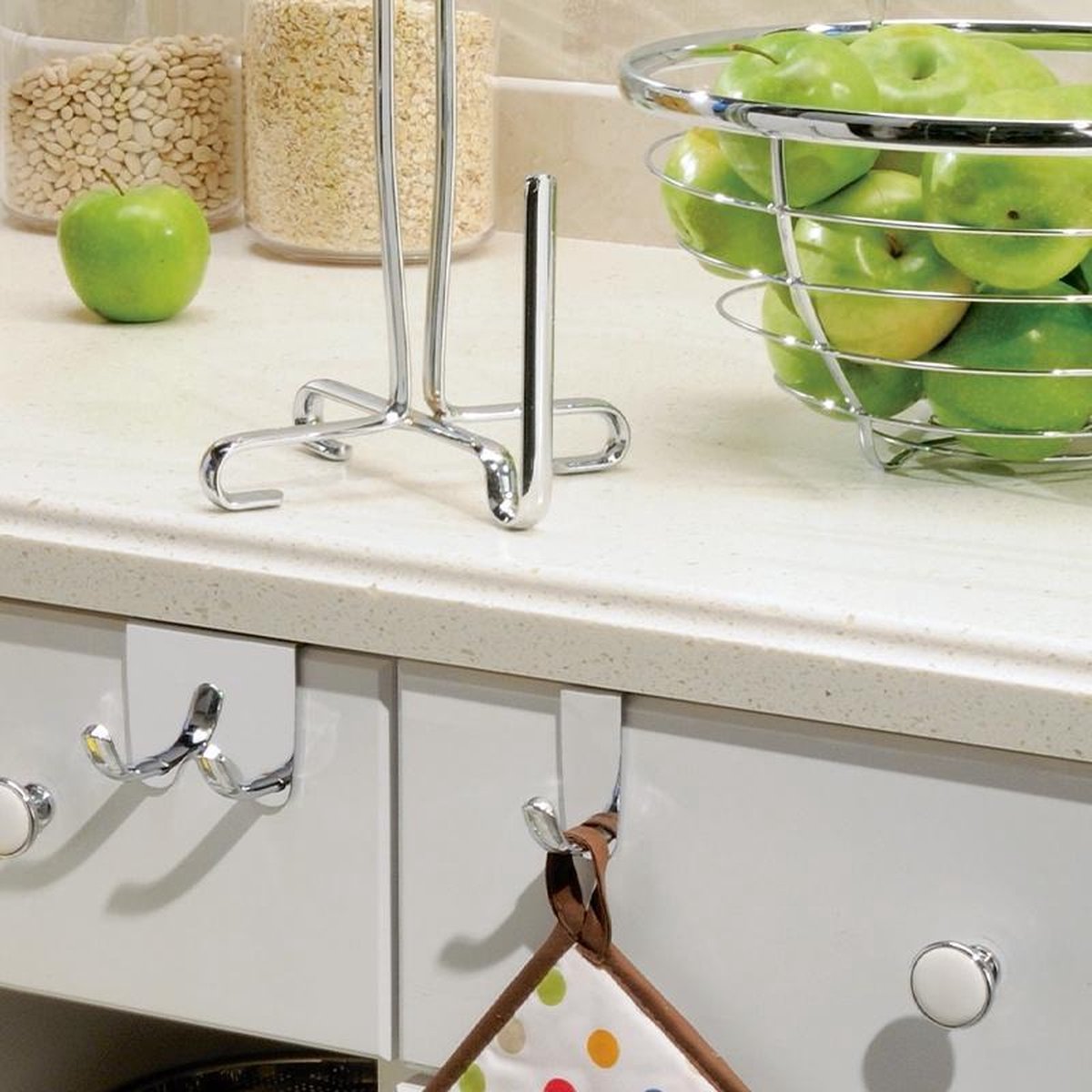 iDesign Theedoek dubbele haak over keukendeur - Dubbele haak - Ophangen ...