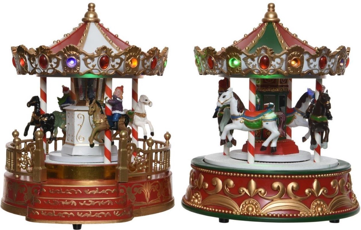 LED carousel 2ass op batterij 19x19x22 cm 9L multi | bol.com