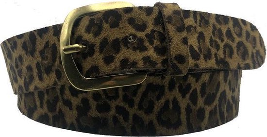 Bruine riem - Leopard V45 Brown Dames riem - Broekriem Dames - Dames ...