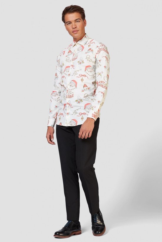 Opposuits Overhemd Hohoholly Heren Polyester Wit Mt Xxl | bol.com