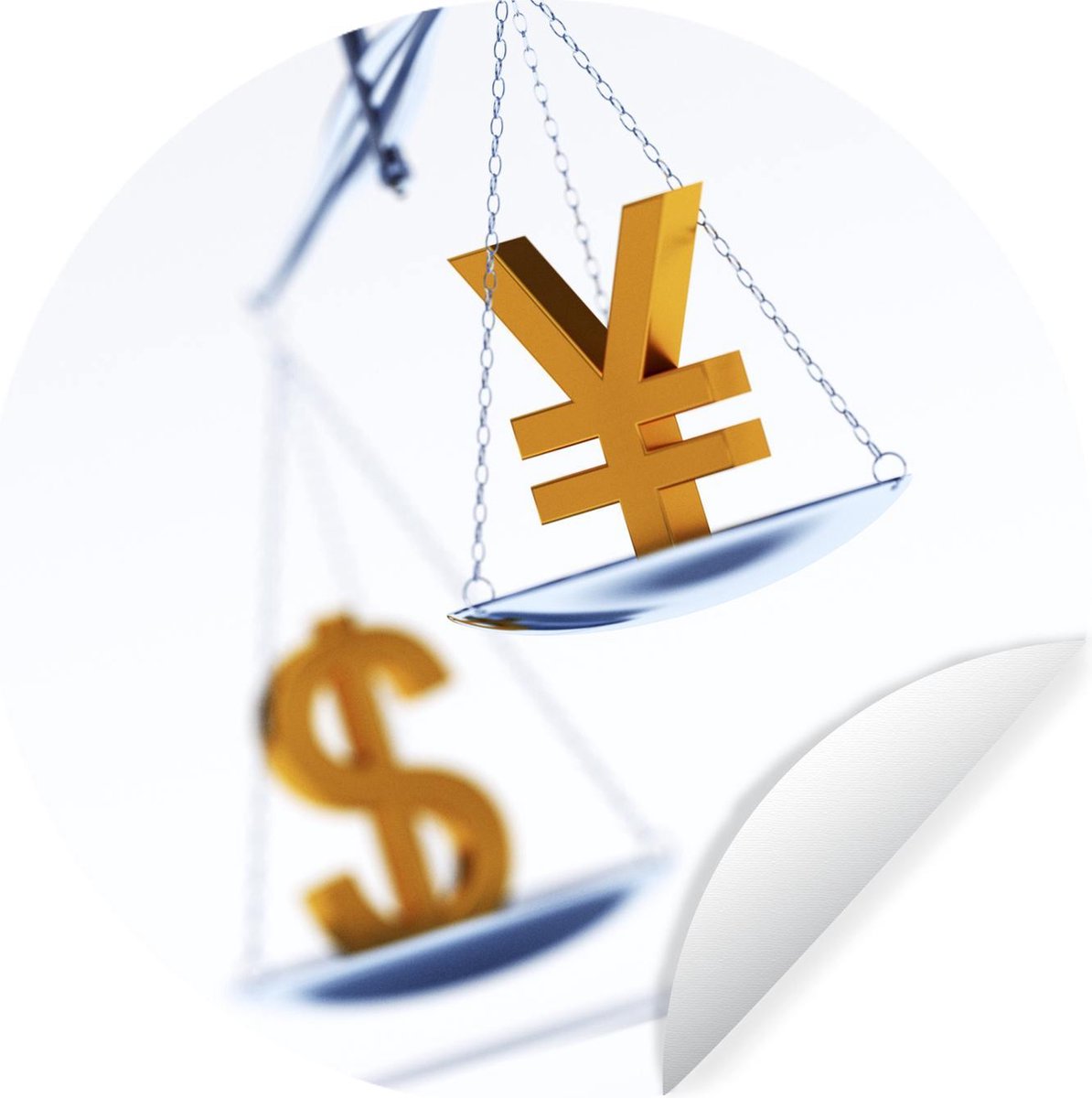 Illustration de l'équilibre entre le Renminbi et le Dollar Wall sticker ...