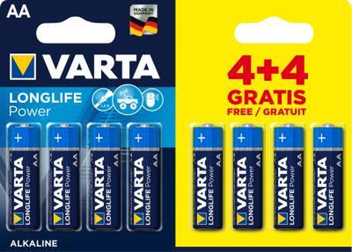 Varta AA High Energy Batterijen - 8 stuks | bol.com