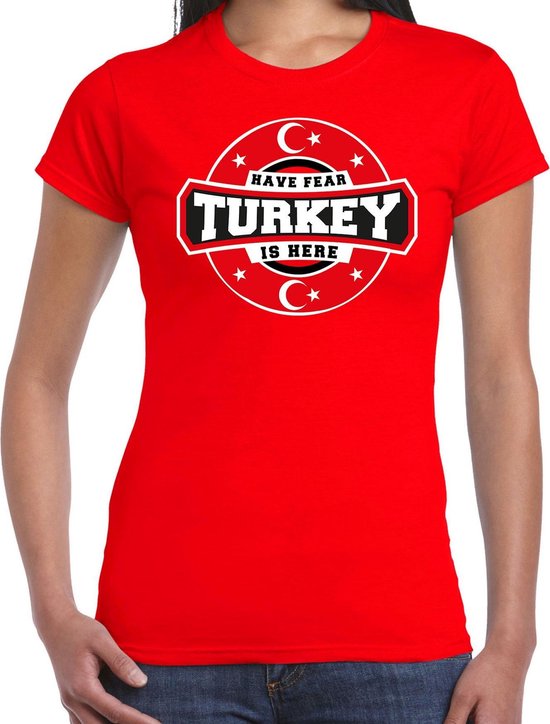 Have fear Turkey is here t-shirt met sterren embleem in de kleuren van ...