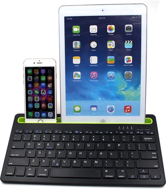 Draadloos Toetsenbord met Gleuf voor Smartphone en Tablet - QWERTY ...