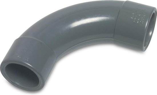 Mega Bocht 90° PVC-U 40 mm lijmmof 16bar grijs | bol